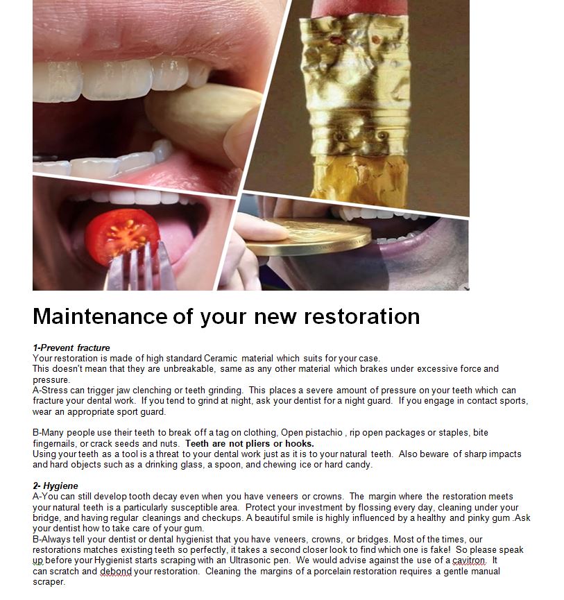 Saba Dental Lab. Forms